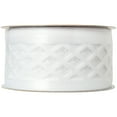 Offray Ribbon, White 1 1/2 inch Cutout Satin Ribbon for Sewing, Crafts ...