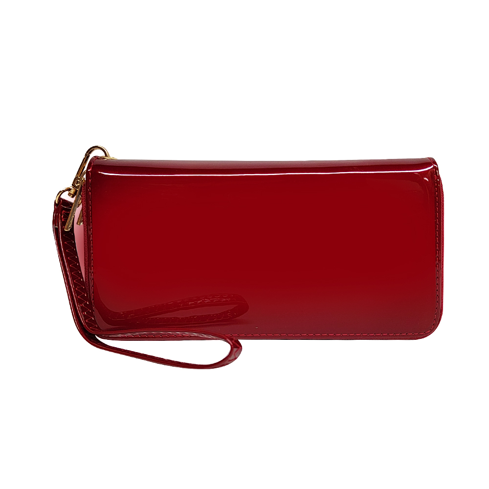 PATENT DOUBLE ZIP AROUND WALLET - Walmart.com