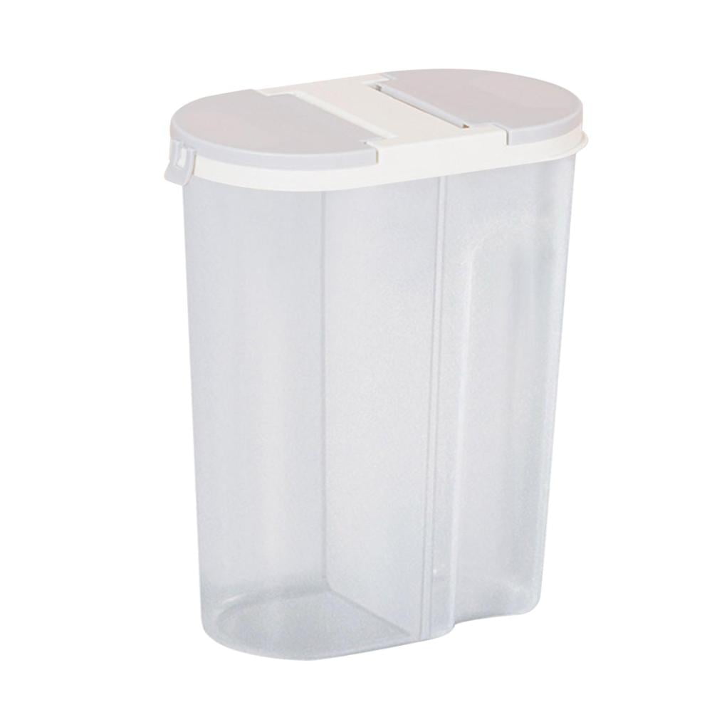 Cereal Containers Storage|Double-grid Grains Storage Box with Easy ...