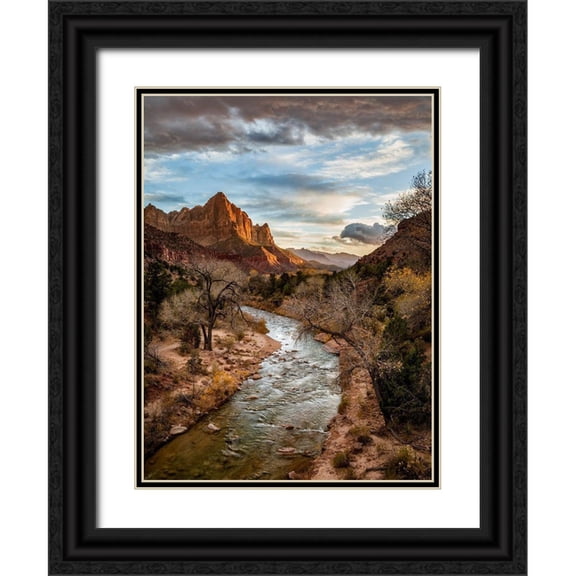 Collins, Ann 25x32 Black Ornate Wood Framed with Double Matting Museum ...