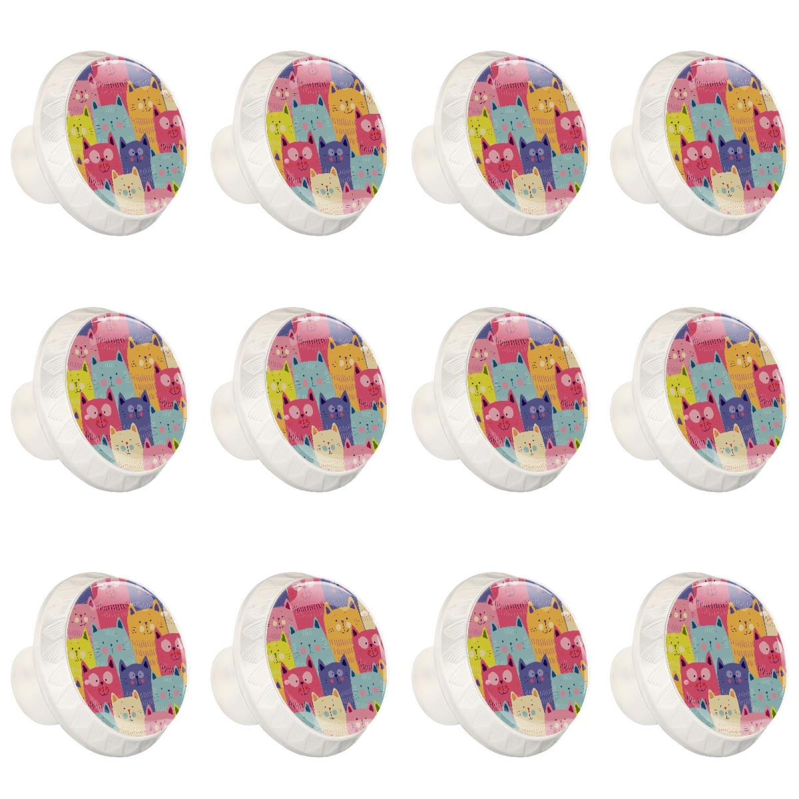 12 Pcs Cats Kitty Knobs for Kitchen Cabinet Cupboard Dresser Bookcase ...