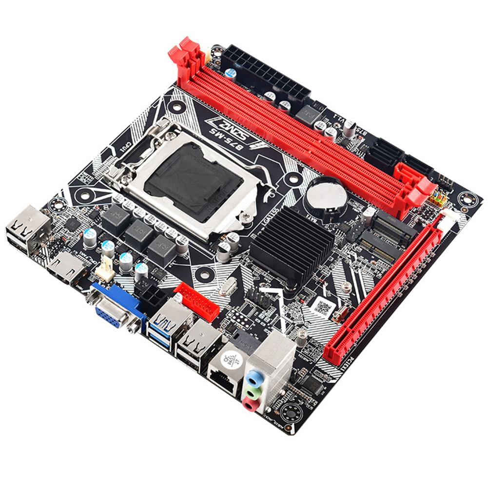 24Pin B75-MS Motherboard Max Capacity 16GB Mainboard with PCIe 16x for ...