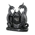 Twin Evil Dragons Antiqued Mantel Clock Table Desk - Walmart.com