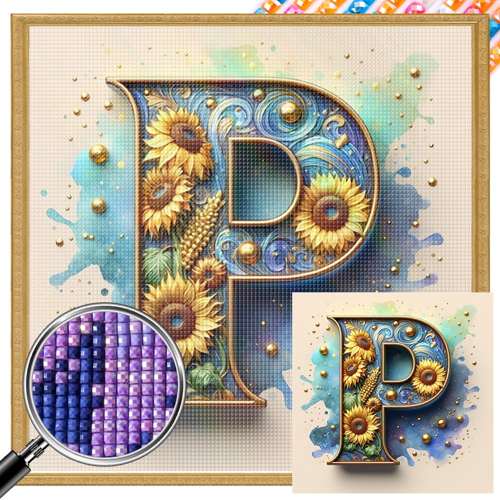 5D DIY Taladro Cuadrado AB Parcial Letra P Kit 35x35cm | Walmart en línea