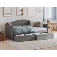 AFI Acadia Wood Twin Size Daybed Frame with Twin Trundle White ...