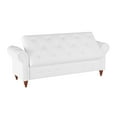 Miniyam Storage Bench, 63" Tufted Rolled Armed Bench with Solid Wood ...