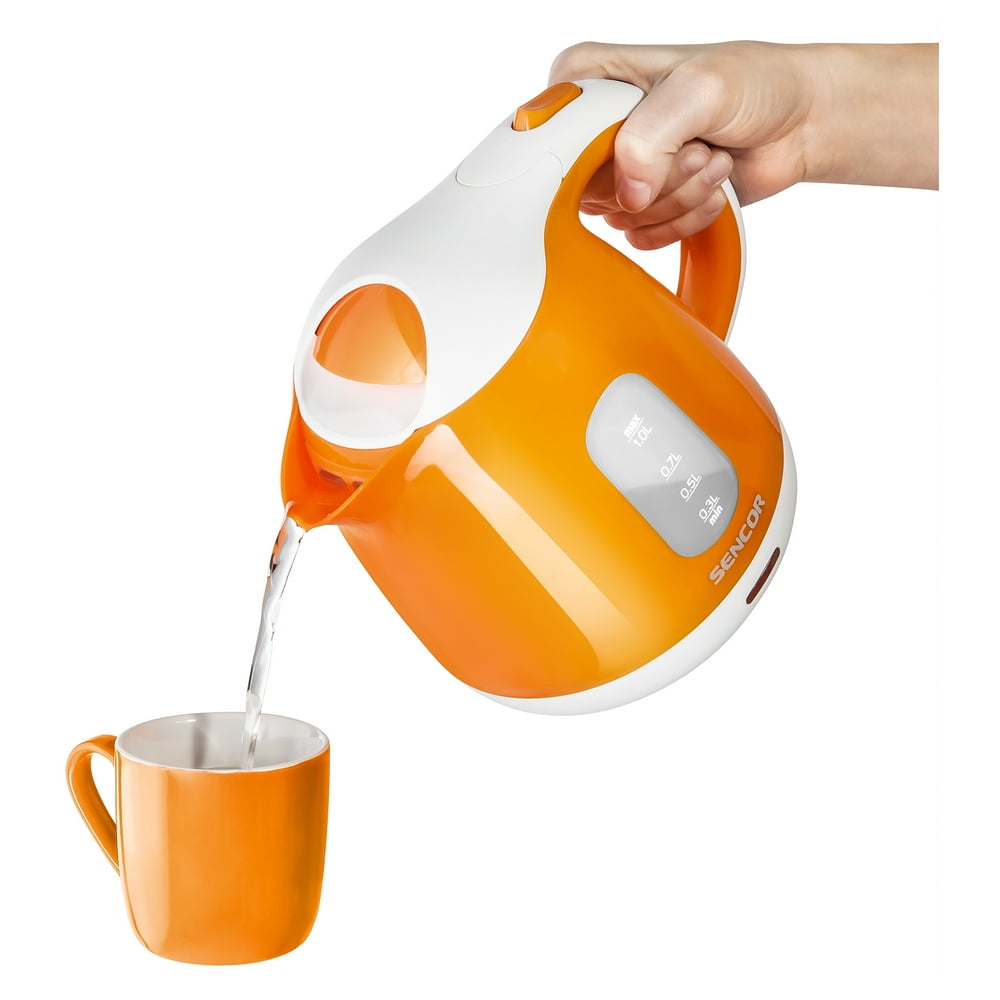 Sencor SWK1013OR Small Electric Kettle, 1L, Orange - Walmart.com ...