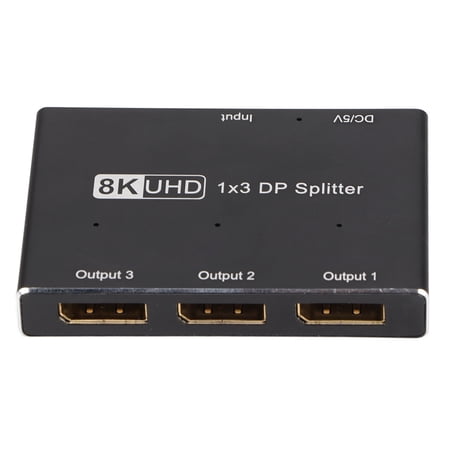 Display Port Splitter,1x3 DisplayPort Splitter 8K DP Splitter DP ...