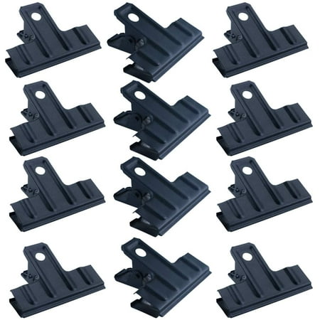 12 pcs 3" Bulldog Clips, Black Large Metal Clips Art Easel Clips Heavy ...