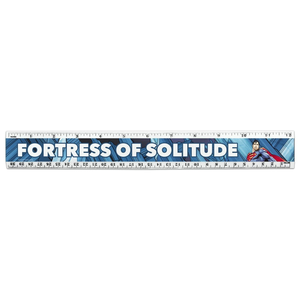 Superman Fortress of Solitude 12 Inch Standard and Metric Plastic Ruler ...