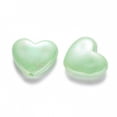 100 pc Opaque Acrylic Beads AB Color Plated Heart Mixed Color 14x15 ...