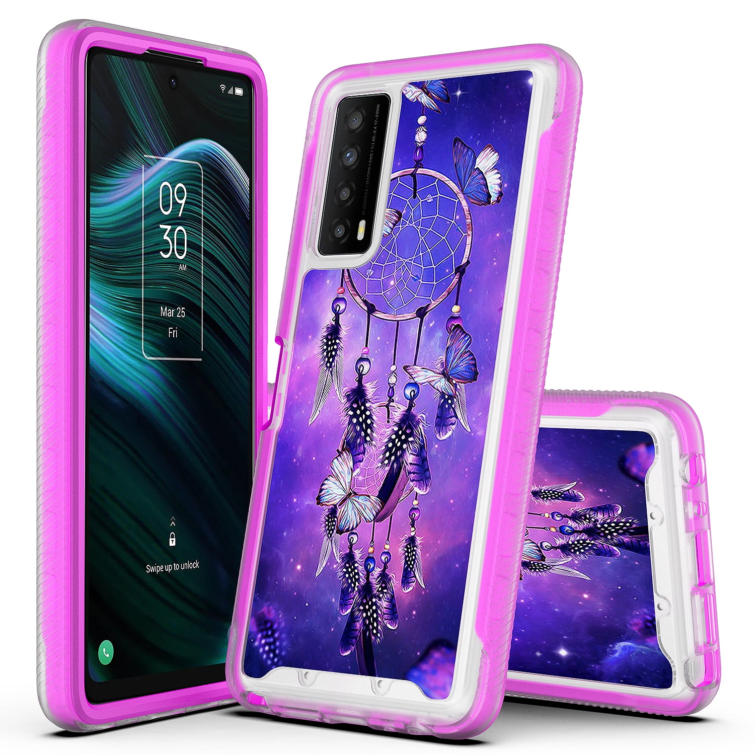 TCL Stylus 5G Case, Rosebono Hybrid Graphic Design Pattern Hard Back ...