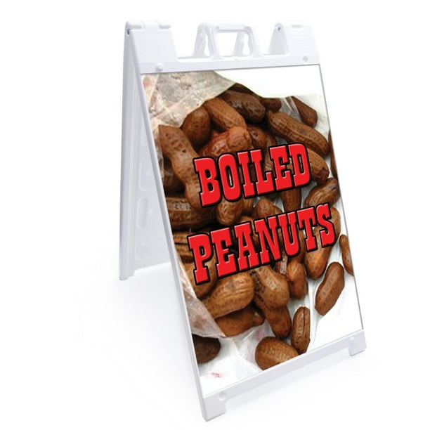 A-frame Boiled Peanuts Sign With Graphics On Each Side | 24" X 36 ...