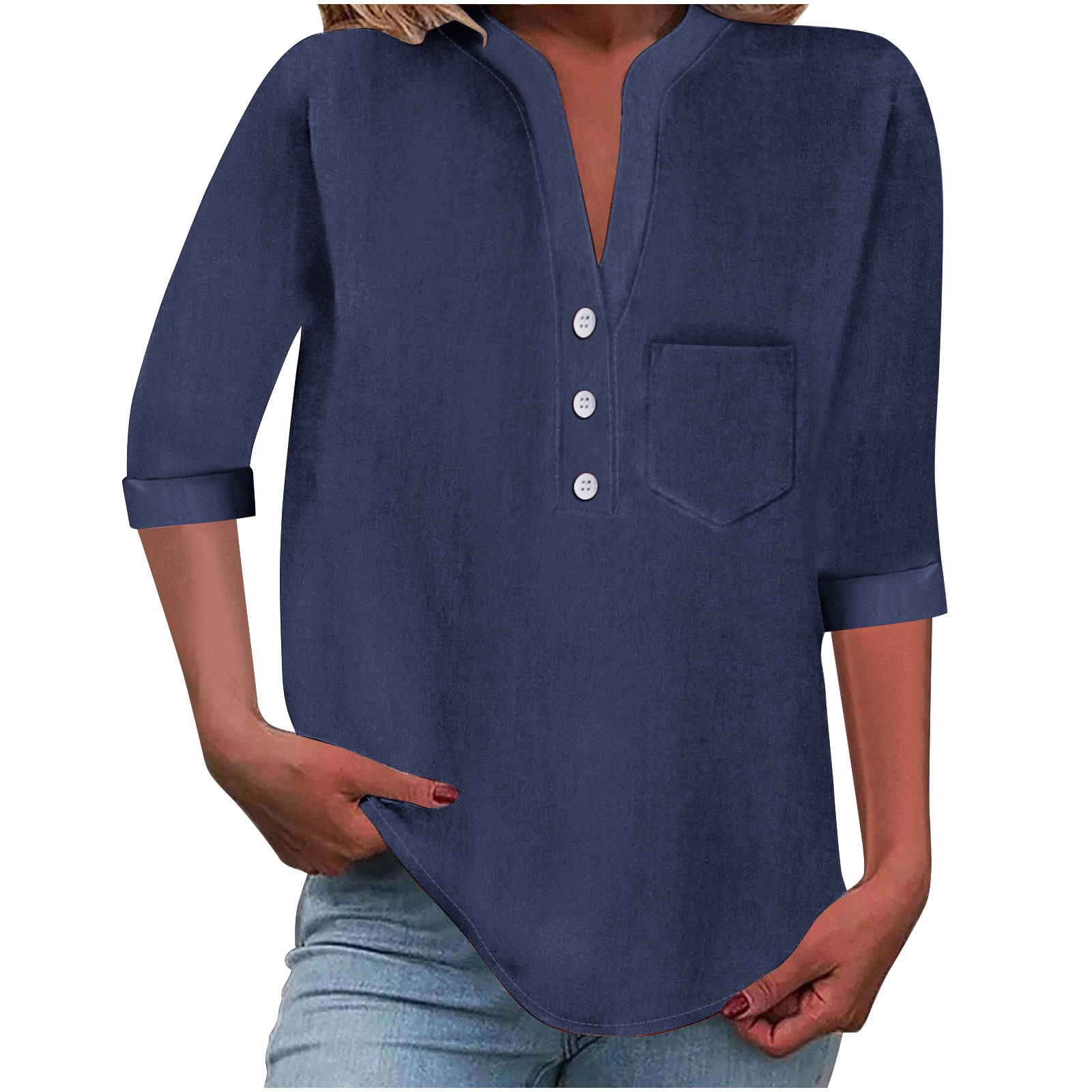 Click here for Erwazi Womens Short Sleeve Henley Tops V Neck Dres... prices