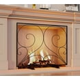 Fire Beauty Single Panel Fireplace Screen Handcrafted Solid Wrought ...