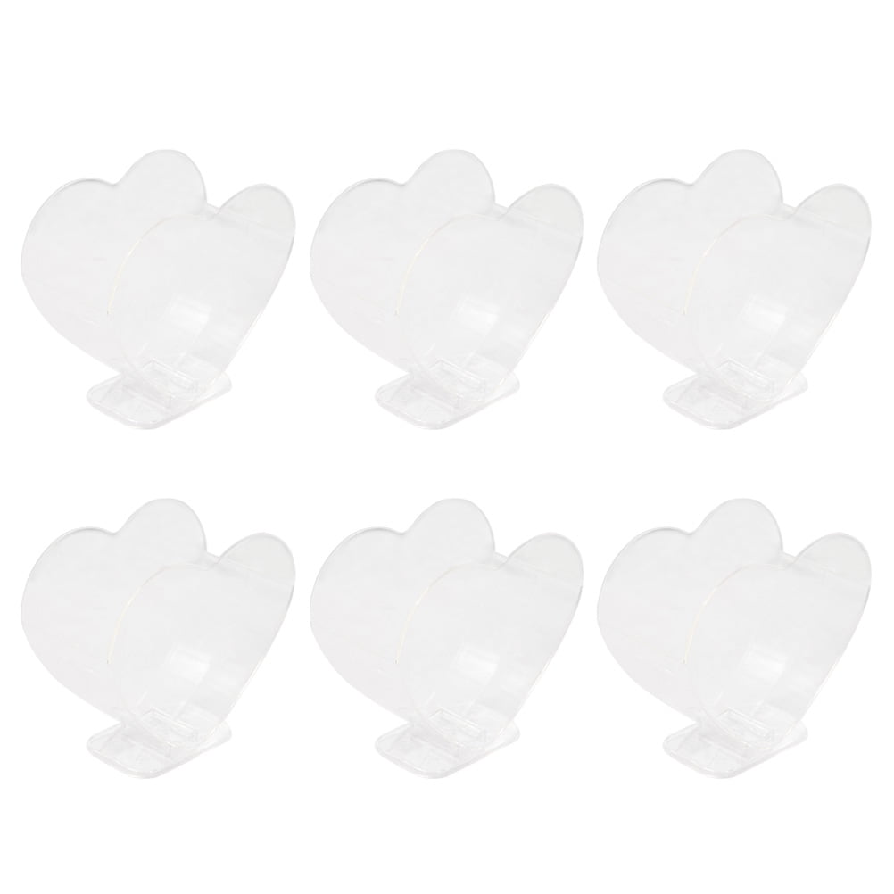 HEMOTON 30pcs Disposable Heart-shaped Mousse Cups Plastic Clear ...