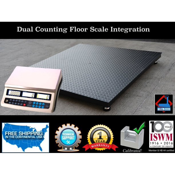 NEW 5'x5' (60"x60") Dual counting Floor Scale | pallet size | 10,000 ...