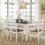 Better Homes & Gardens Bankston Mocha 7 Piece Dining Set with 6 Maddox ...