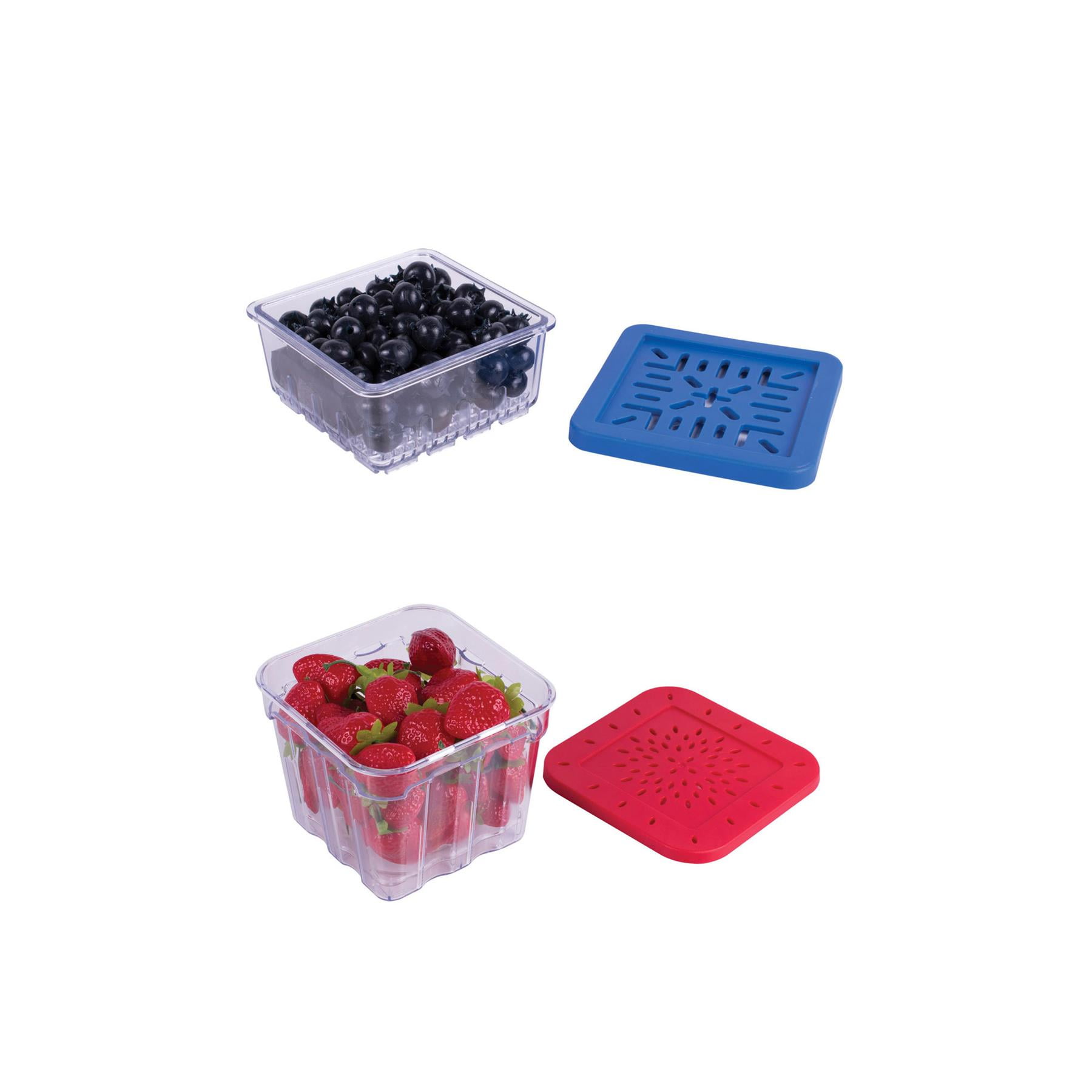 HIC Kitchen BerryFresh Produce Box Set, Half Pint and 1-Liter, BPA free ...