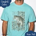 CLOTEX Fishing Dad T-Shirt, Bass Fish American Flag Camo Patriotic ...