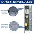 Ataucjin Metal Locker With Doors, Lockable Employees Tall Storage ...