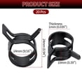 20 Pack 10mm (3/8") ID Spring Band Type Clamps, Carbon Steel Fuel Hose ...