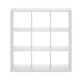 Furinno 9-Cube Wood Shelf Unit, Open Back Decorative Cube Storage ...