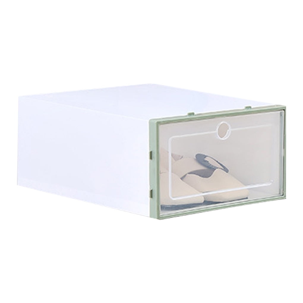 Flip Shoes Box Transparent Drawer Case Plastic Shoe Boxes Stackable ...