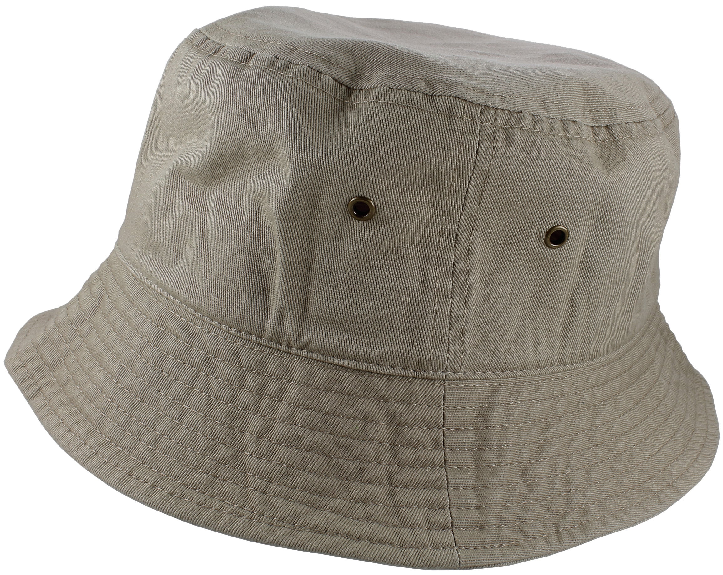 Gelante Bucket Hat 100% Cotton Packable Summer Travel Cap. Khaki-L/XL ...