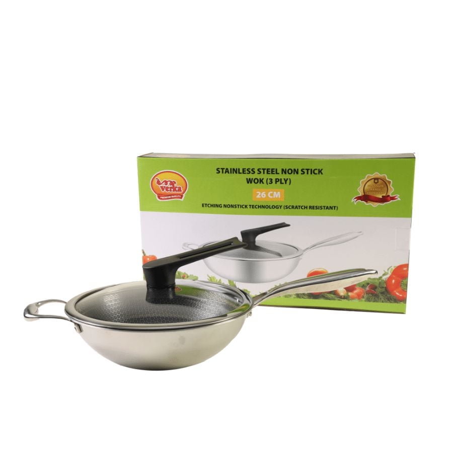 Click here for Verka Wok  26cm  Stainless Steel Wok  Induction Wo... prices