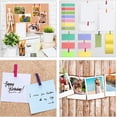 NOGIS 50Pcs Push Pins with Colorful Wooden Clips Pushpins Tacks ...