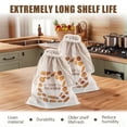 4pcs Natural Fiber Bread Preservation Set Drawstring Closure Designs ...