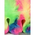 Faux Fur Fabric Long Pile NEON RAINBOW/ 60" Wide / Sold by the yard ...