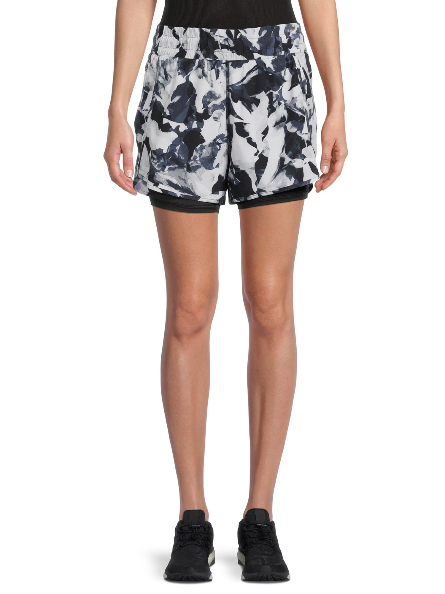 Avia Women's Running Shorts with Bike Liner - Walmart.com