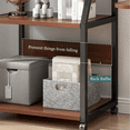 Printer Stand, 3-Tier Large Printer Table with Storage Shelf, Under ...