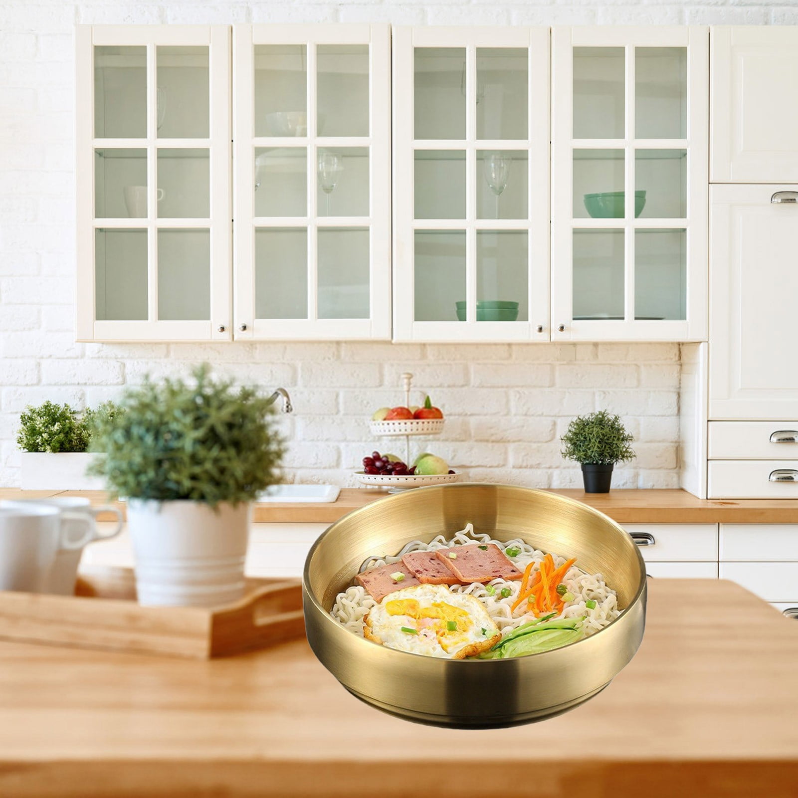 Ramen Bowls Soup Bowls Stainless Steel Serving Bowls Noodles Soba ...