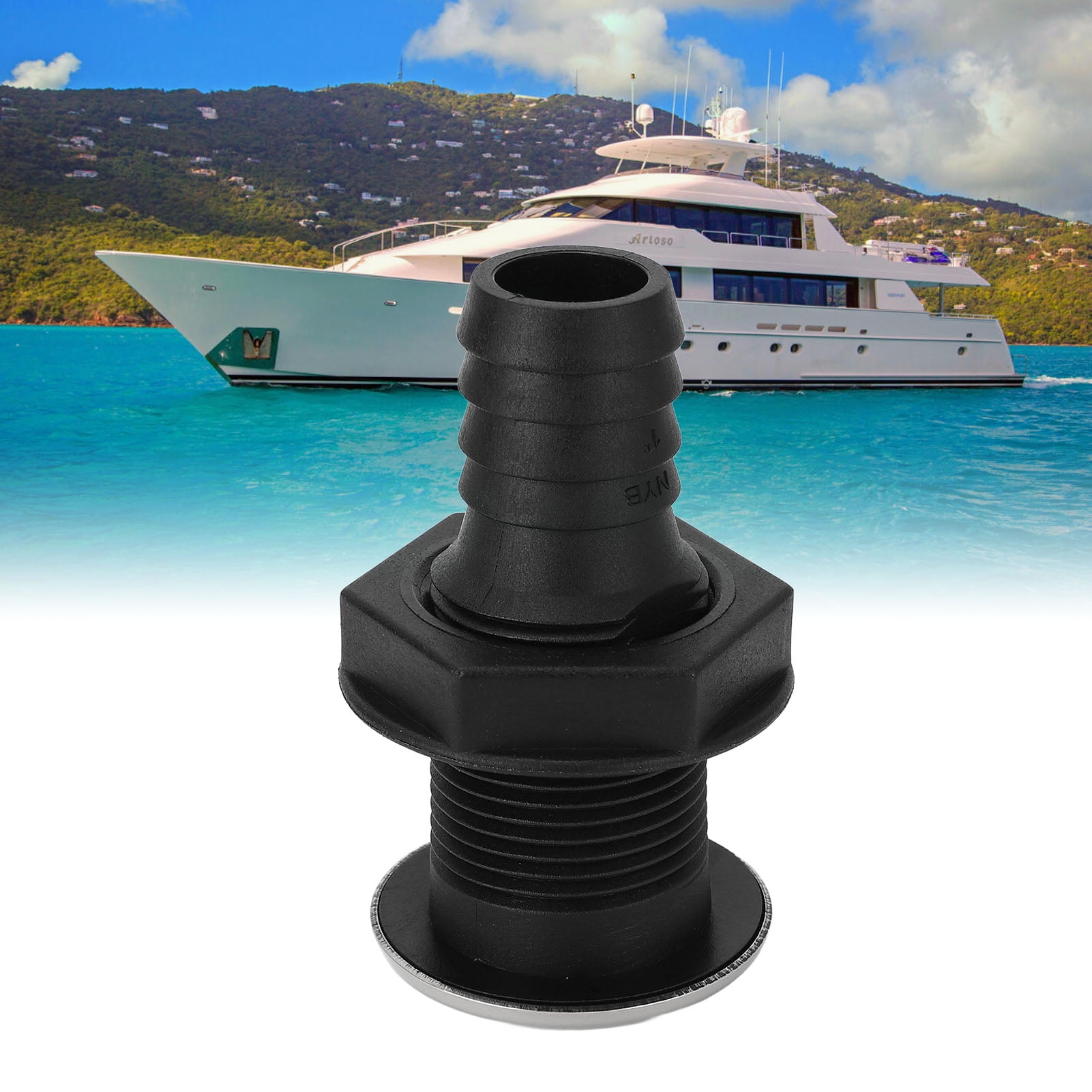 25mm Thru Hull Fitting Nylon Leakproof Connection Marine Boats - Walmart.ca