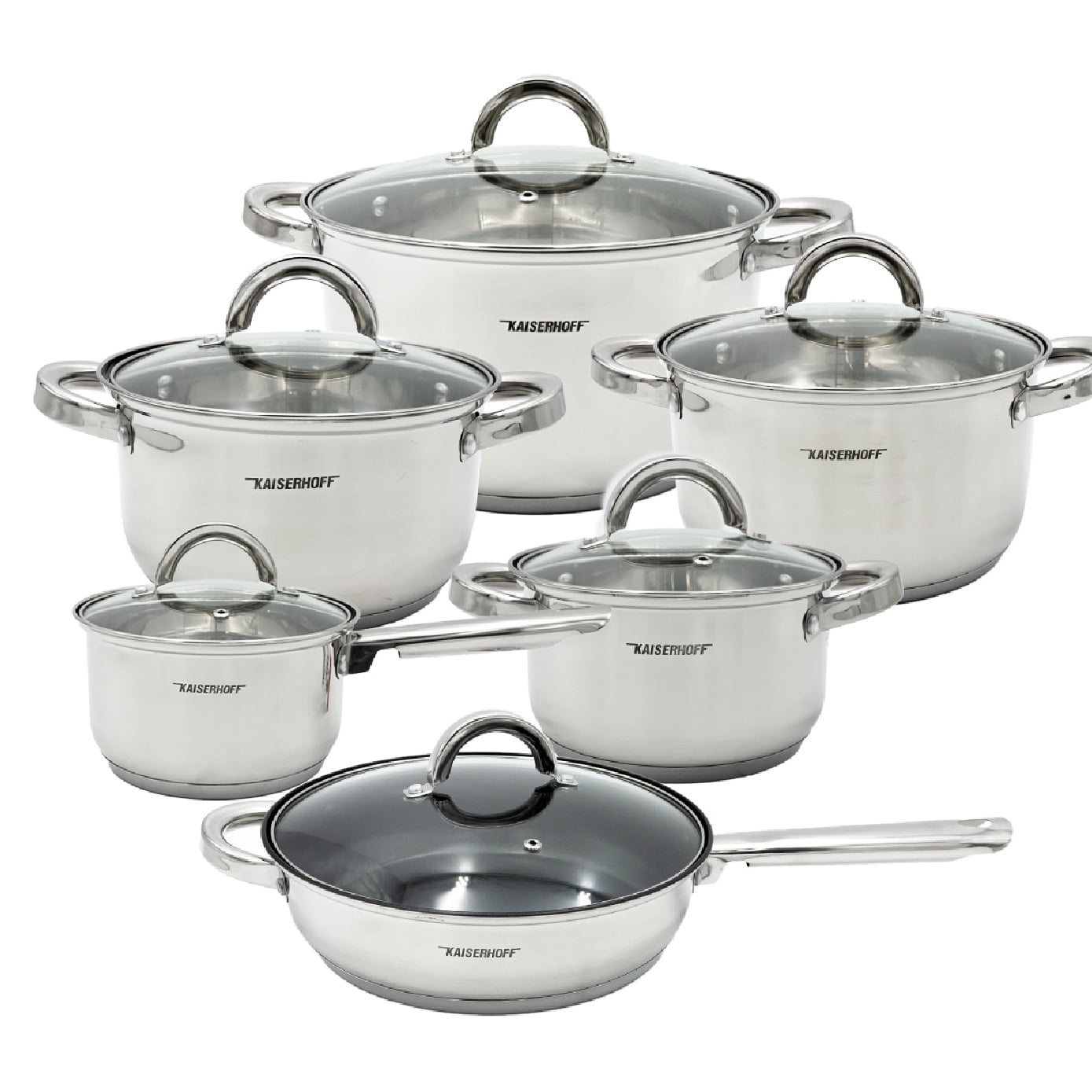 Bateria de Cocina Kaiserhoff-Queen Sense Acero Inoxidable Antiadherente ...