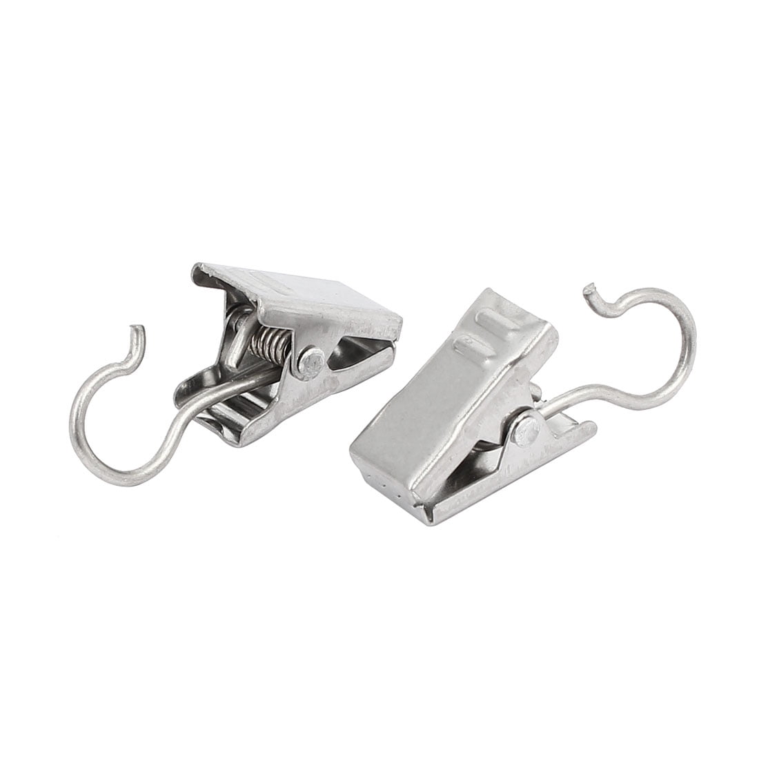 304 Stainless Steel Spring Loaded Sawtooth Curtain Clips Clamp Silver ...