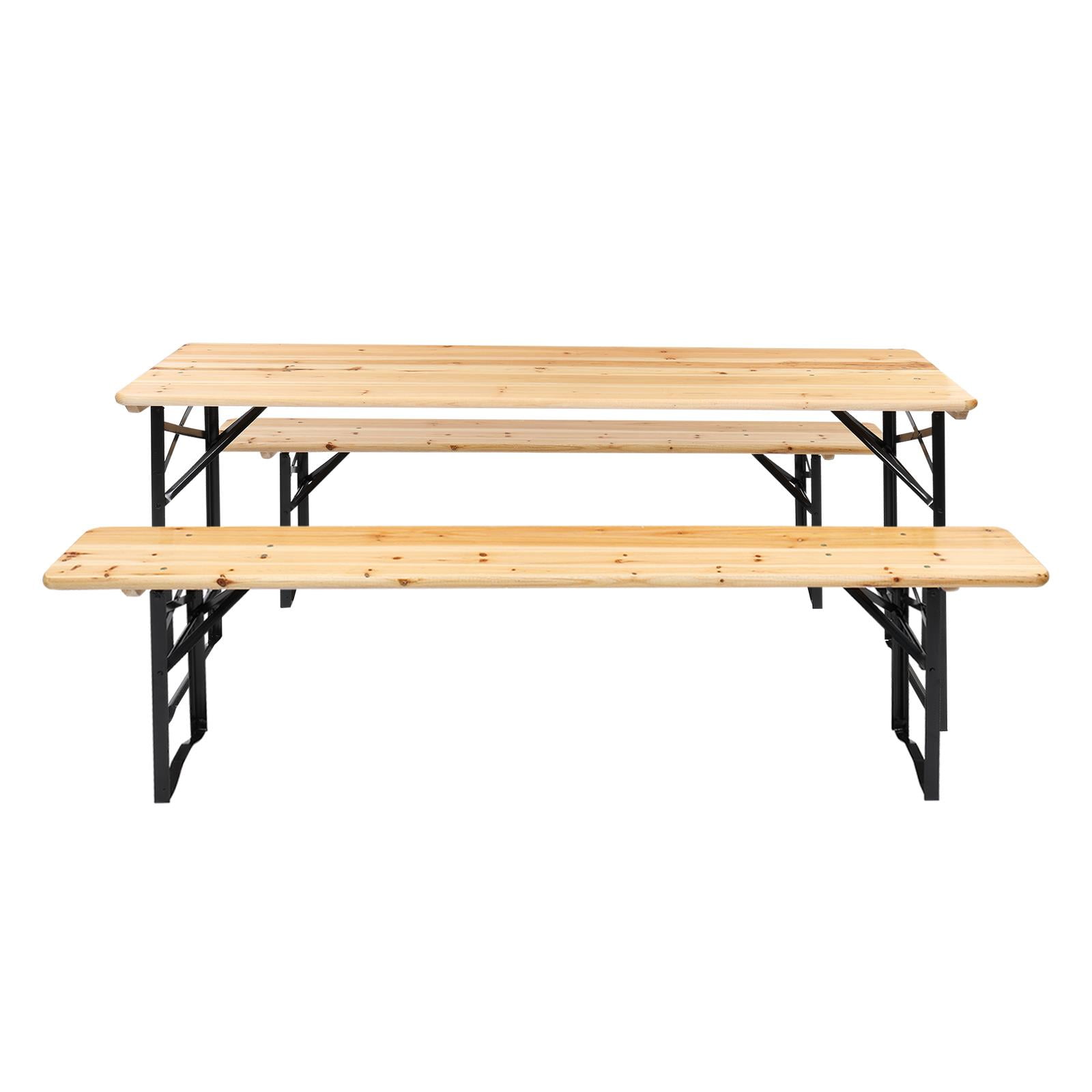 Ktaxon 6' Wooden Outdoor Folding Patio Camping Picnic Table Set with ...