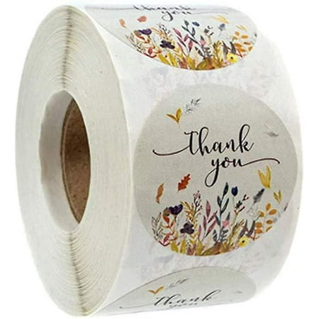 500 pieces Thank You Stickers Thank You Label Sealing Stickers Round ...