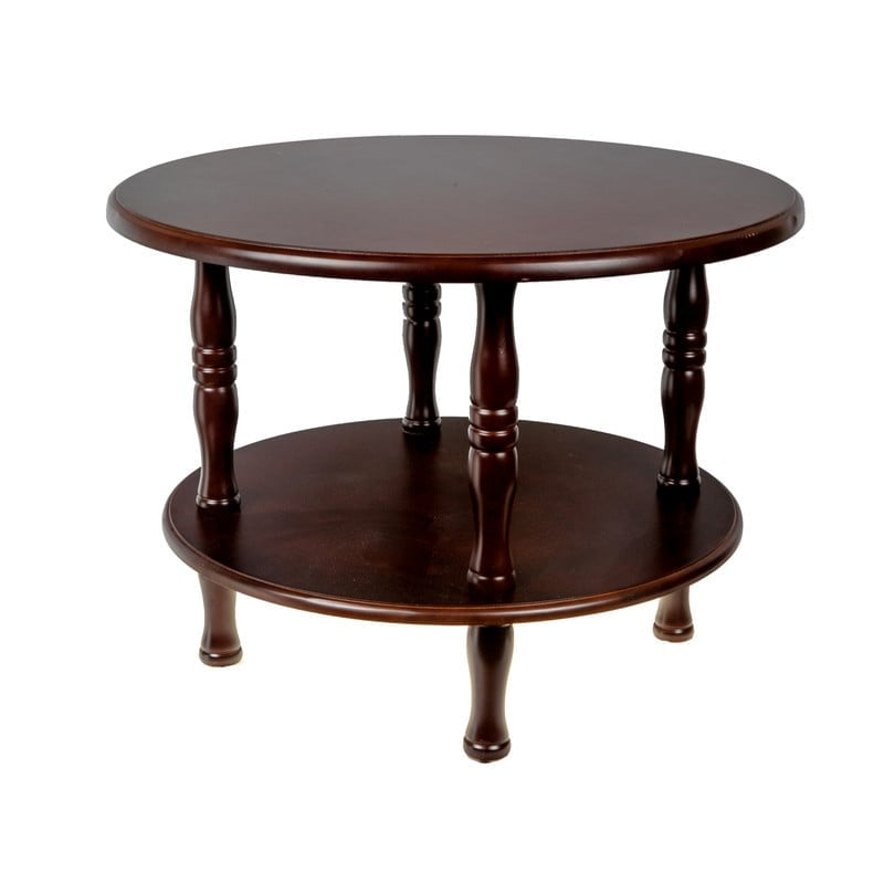 IH Casa Decor Wooden Low Rise Round Coffee Table - Walmart.com