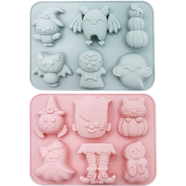2 Pack Halloween Chocolate Silicone Mold, Nonstick DIY Baking mold ...