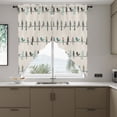 Birds on the Wire Teal Grey Burlap Background Swag Valances for Windows ...