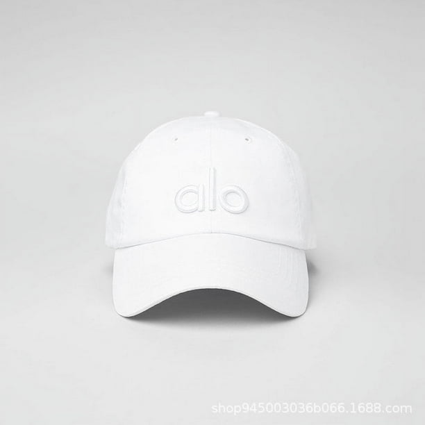 ALO Yoga Baseball Cap Embroidered Hard Top Hat Men's and Women's Peaked ...