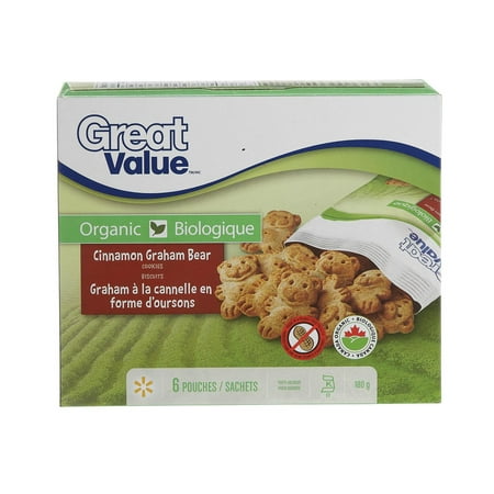 Great Value Organic Cinnamon Graham Bear Cookies - Walmart.ca