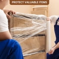 BESTONE Stretch Wrap Stretch Film Roll Heavy Duty Plastic 1000ft Shrink ...