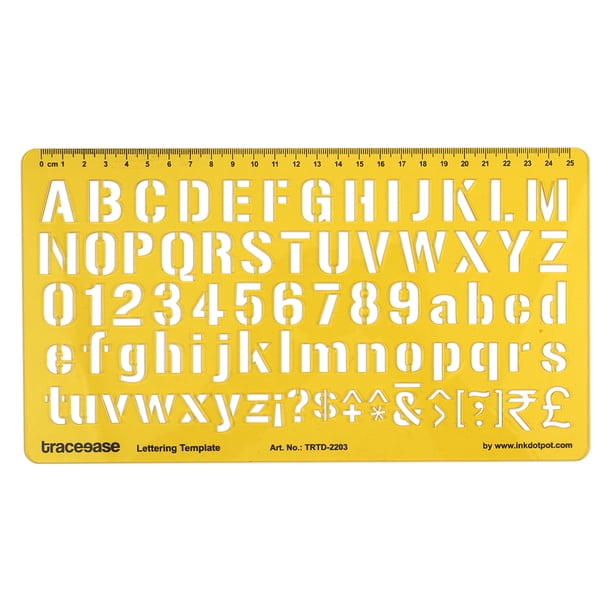 Traceease Upper & Lower Case Alphabet Lettering Template Drafting Tools ...