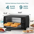 4 Slice Small Toaster Oven Countertop, Retro Compact Design, Multi ...