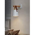 Wall Light Sconce Modern Wooden Leather Decorative Led Wall Lamps E27 ...